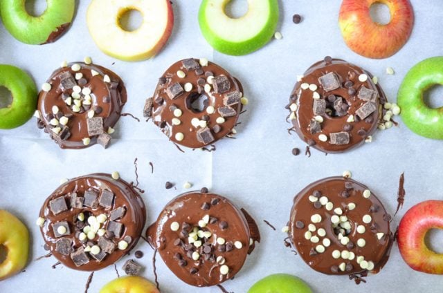 Chocolate Covered Apple Donuts - Courtney's Sweets
