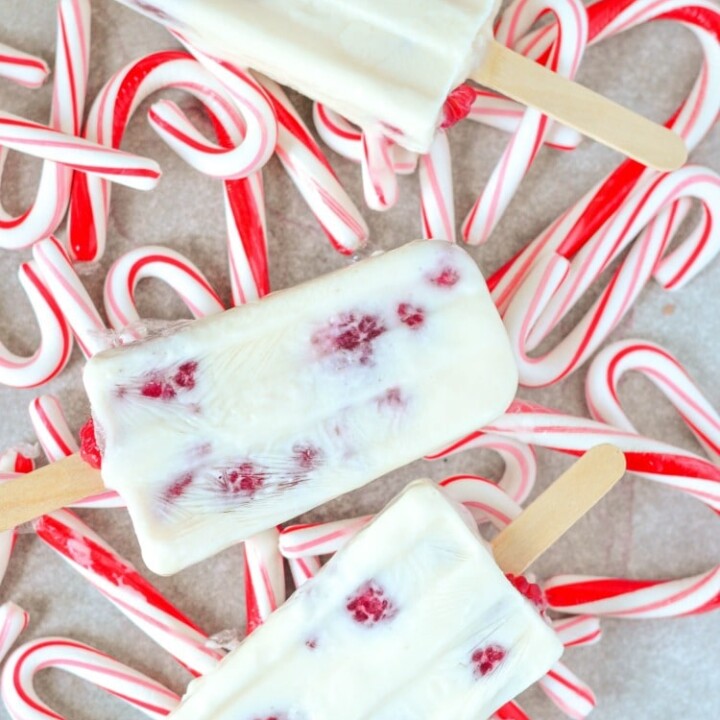 Candy Cane Ice Pops - Courtney's Sweets
