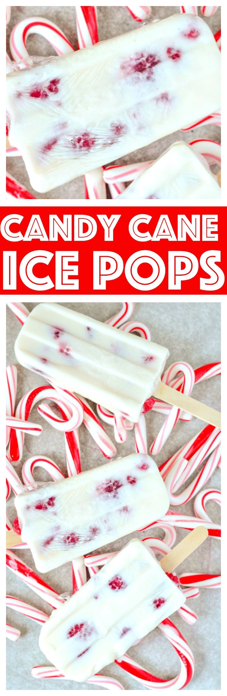 Candy Cane Ice Pops - Courtney's Sweets