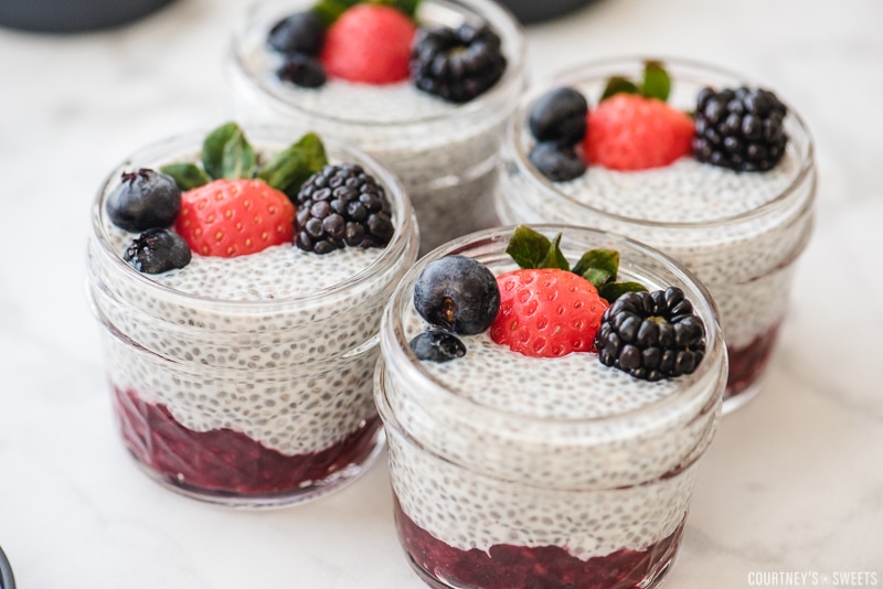 Chia Seed Pudding with Berry Compote - Courtney's Sweets