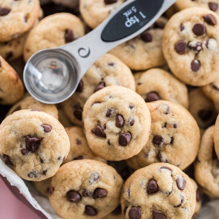 Mini Chocolate Chip Cookies - Courtney's Sweets