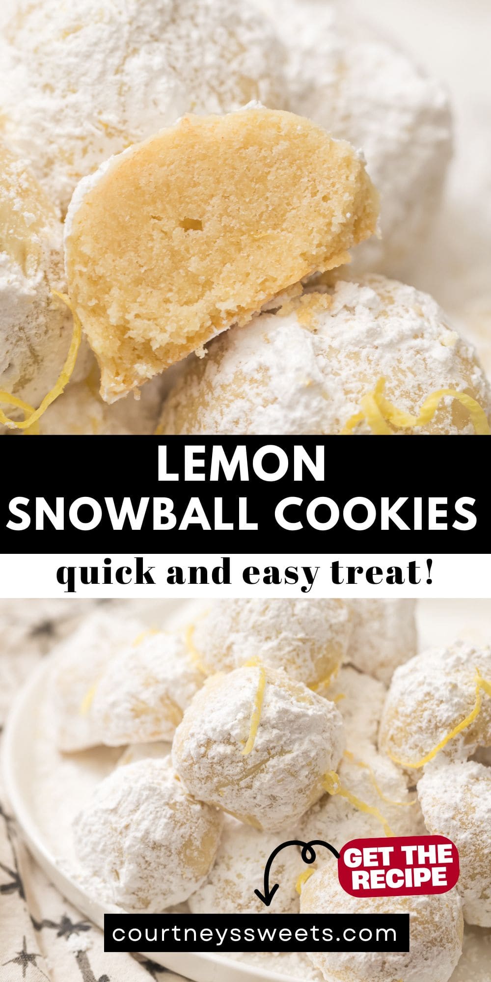 Lemon Snowball Cookies - Courtney's Sweets