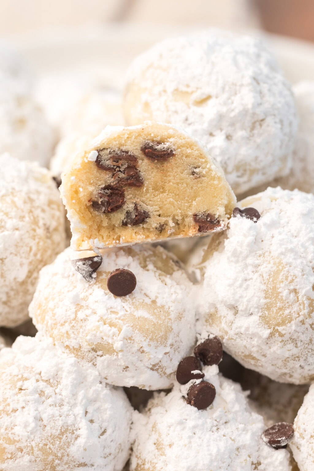 Chocolate Chip Snowball Cookies - Courtney's Sweets